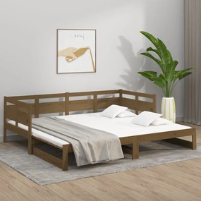 vidaXL Výsuvná postel masivní borovice 2x (80 x 200) cm [820319] Barva: Bílá