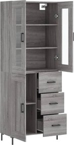 Skříň highboard šedá sonoma 69,5 x 34 x 180 cm kompozitní dřevo 3198663