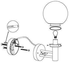 Eglo 30205 - Venkovní lampa NISIA E27/60W/230V IP44
