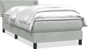 Box Spring Postel s matrací Světle šedá 90x220 cm Samet 3317973
