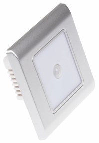 T-LED LED vestavné svítidlo PIR-RAN-S stříbrné Studená bílá
