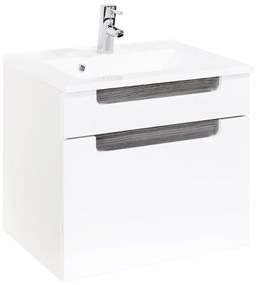 XXXLutz SKŘÍŇKA S UMYVADLEM, bílá, barvy stříbrného dubu, bílá, 60 cm Held - Koupelnové série - 000307006606