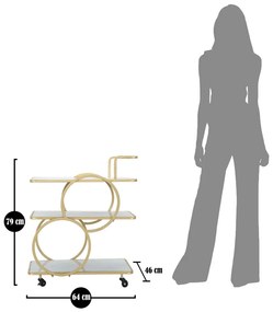 Mauro Ferretti Servírovací vozík 64X46X79 cm