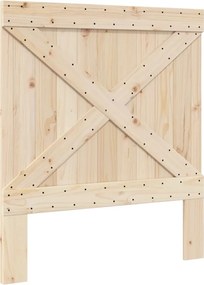 Rám postele s čelem šedý 90 x 200 cm masivní borové dřevo 3281580