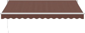 Ručně zatahovací markýza hnědá 350 x 250 cm 3215699