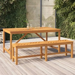 Zahradní jídelní stůl 150 x 90 x 74 cm masivní akáciové dřevo - Default Title