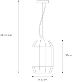 Lucide 25408/01/30 - Lustr na lanku FERN 1xE27/60W/230V