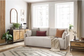 Béžová manšestrová rozkládací/s úložným prostorem pohovka 211 cm Marcel - II. jakost – Bobochic Paris