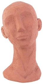 Terakotově oranžová dekorativní soška PT LIVING Face Art, výška 28,4 cm