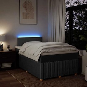 Box spring postel s matrací tmavě šedá 120x190 cm textil 3289689