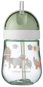 Bílá/světle zelená tritanová dětská lahev 300 ml Little Farm by Little Dutch – Mepal