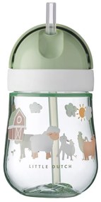 Tritanový dětský hrnek v bílé a světle zelené barvě 300 ml Little farm – Mepal