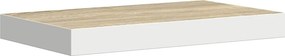 Plovoucí nástěnné police 2 ks dub a bílé 50 x 23,5 x 3,8 cm MDF 326574