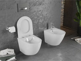 Mexen Lena WC mísa Rimless se zpomalovacím prkénkem slim, duroplast, bílý lesk - 30220400