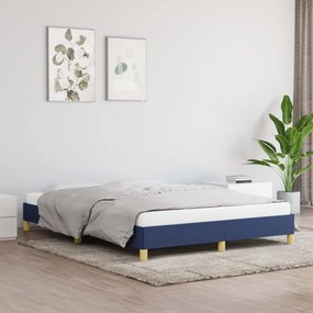 vidaXL Rám postele modrý 140 x 190 cm textil