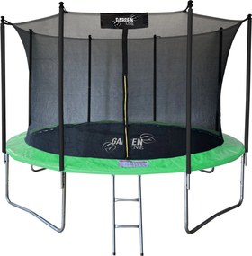 Trampolína s vnitřní síťkou 374 cm Gardenline - zelená