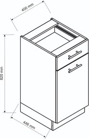 Kuchyně ELENE II 240 dub artisan/černá