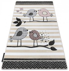 Dětský kusový koberec Ptáčci krémový 200x290cm
