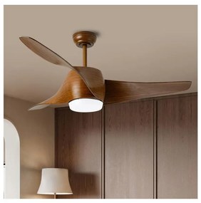 Immax NEO 07286L-LED Stm. str. ventilátor LED/18W/230V hnědá Wi-Fi Tuya + DO 07286L