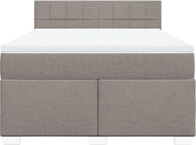 Box spring postel s matrací taupe 160x200 cm textil 3288243