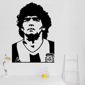 Živá Zeď Samolepka na zeď Diego Maradona Barva: černá