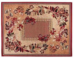 *Kusový koberec PP Květiny červený 60x100cm