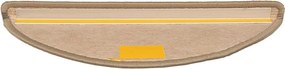 Schodové rohože 15 ks 56 x 17 x 3 cm tmavě béžové, půlkulaté 326896