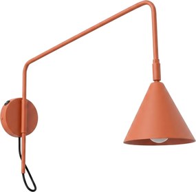 Sollux Lighting Nástěnné svítidlo NOX 1 okrově červené s vypínačem
