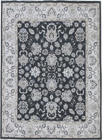 Ručne viazaný kusový koberec Diamond DC-98 JN Black / ivory, 180x275, čiernobiela, chodba / predsieň, Diamond Carpets India