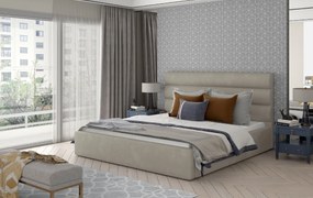 Caramel postel 160x200 dřevěný rošt Materiál / Dekor: Paros 02