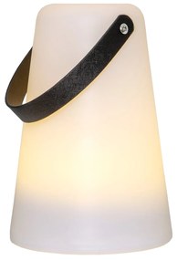 STAR TRADING Přenosná svítící LED lucerna Outdoor 20 cm, bílá barva, plast