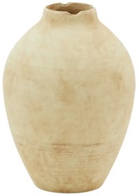 OnaDnes -20% Béžová keramická váza Kave Home Silbet 31 cm
