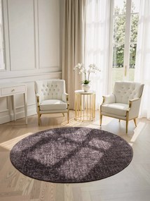 ELLE Decoration, Kusový koberec Brilliance Prisma 106311 Brown z kolekce Elle kruh, 200x200 (průměr) kruh, hnědá, ložnice