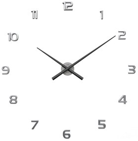 JVD Designové stříbrné nástěnné nalepovací hodiny JVD HT465.4