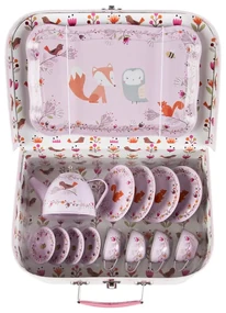 Dětský růžový piknikový kufřík Sass & Belle Woodland Friends