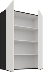 ARIA wb | horní skříňka 80 G-108 2F policová | 80 cm | EXTRA VYSOKÁ | ANTI FINGERPRINT povrch | černá/bílá