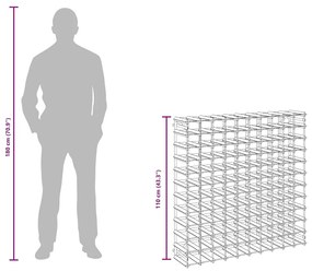 vidaXL Marketos Stojan na víno na 120 lahví černý masivní borové dřevo