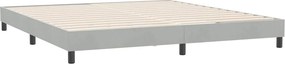 Postel Box Spring bez matrace světle šedá 180x210 cm samet 3315837