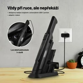 Lauben Hand Vacuum 2in1 120BC černá / Ruční vysavač 2v1 / 120W / 2600m
