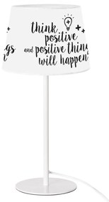 Černo-bílá stolní lampa SULION Positive