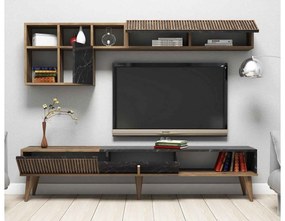 Designová TV sestava Cadelaria ořech černý