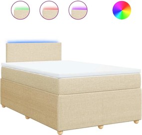 Box spring postel s matrací krémová 120x200 cm textil 3289721