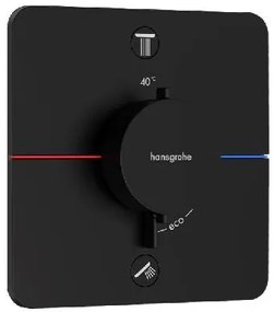 Hansgrohe ShowerSelect Comfort - Termostatická baterie pod omítku, pro 2 spotřebiče, matná černá 15583670