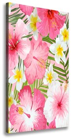 Wallmuralia Vertikální Foto obraz na plátně Tropické květiny 50x100