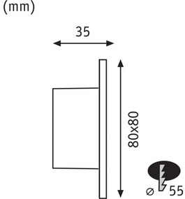 Paulmann 80001 - LED/1W Schodišťové svítidlo TSARO 230V Follow/černá