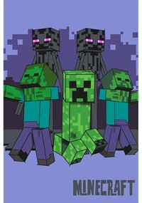 Fleecová dětská deka 100x150 cm Minecraft "Mobs coming for you" – Jerry Fabrics