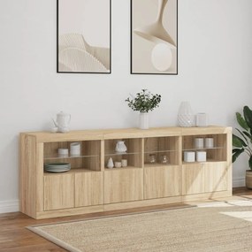 Příborník s LED osvětlením dub sonoma 202 x 37 x 67 cm 3209011