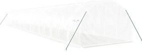 Skleník s ocelovým rámem bílý 60 m² 20 x 3 x 2 m 3188058