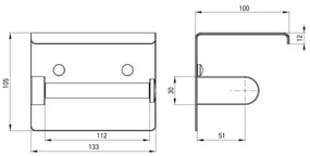 Deante ADR_0221 - Držák toaletního papíru ROUND lesklý chrom