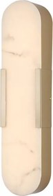 Searchlight 11139GO Nástěnné LED svítidlo OPALINE MARBLE IP44, ZLATÉ 50cm